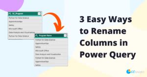Easy Ways To Rename Columns In Power Query Go Analytics