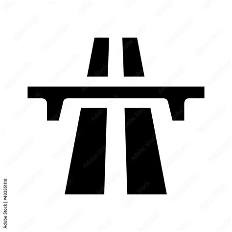 Motorway Icon Vector Illustration Of Highway Road Sign Freeway Symbol Flat Design Isolated On