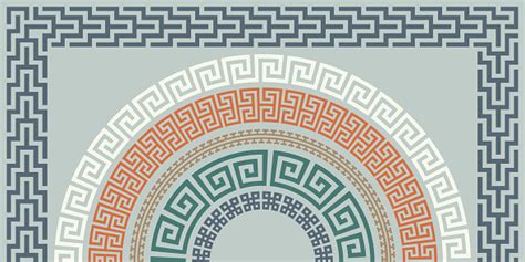 그리스어 키 패턴 프레임 컬렉션 장식적인 고대 비열한 사람 0명에 대한 스톡 벡터 아트 및 기타 이미지 0명 Empire