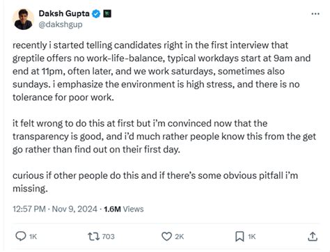 Indian Origin Ceo Daksh Gupta Defends 84 Hour Workweek Policy Amid Backlash