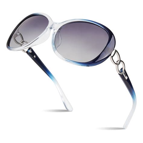 Sunier Womens Oversized Polarized Sunglasses Gradient Uv400
