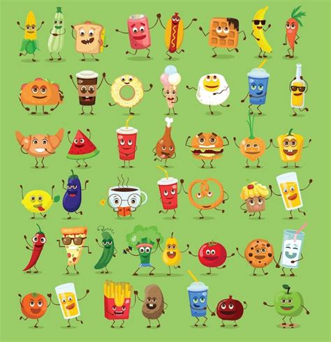 음식캐릭터 이미지 Freepik에서 무료 다운로드