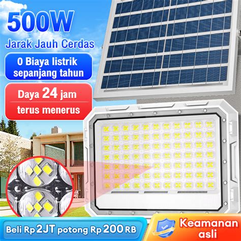 Jual Garansi Tahun Lampu Sorot Solar Cell W Lampu Sorot Led Tenaga Matahari Panel Surya
