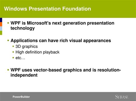 Ppt Wpf For Powerbuilder Developers Powerpoint Presentation Free Download Id 521766