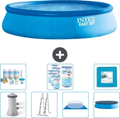 Intex Rond Opblaasbaar Easy Set Zwembad 457 X 107 Cm Blauw