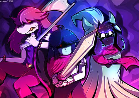Desktop Wallpaper Deltarune Susie Deltarune Ralsei Deltarune