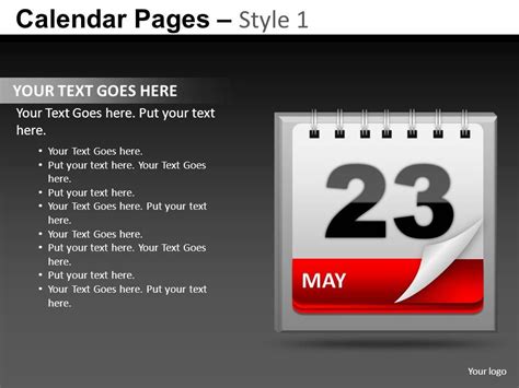 Calendar Pages Style 1 Powerpoint Presentation Slides DB PowerPoint Presentation Images
