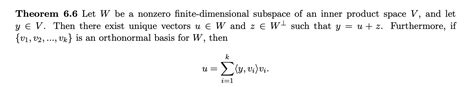 Solved Theorem 66 Let W Be A Nonzero Finite Dimensional
