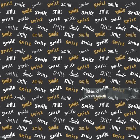 원활한 패턴 레터링 미소 손으로 그린된 스케치 붓글씨 표지판 그런 지 질감 복고풍 배지 빈티지 타이 포 그래피 디자인 인쇄 벡터 일러스트 레이 션 격언에 대한 스톡 벡터