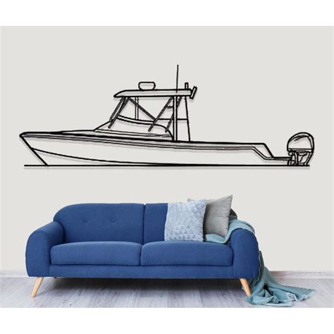 Contender 31 Boat Metal Wall Art Luxury Boat Art Boat Wall Decor
