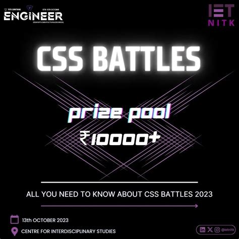 Iet Nitk On Linkedin Greetings From Iet Nitk Css Battles In Collaboration With