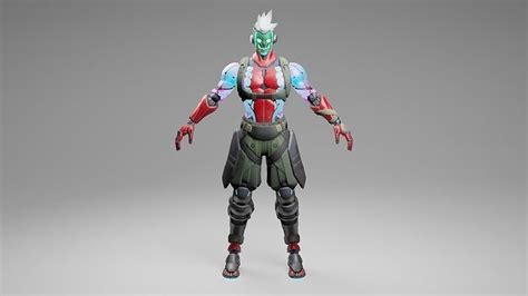 3d Model Cyberdemon Genji Vr Ar Low Poly Cgtrader