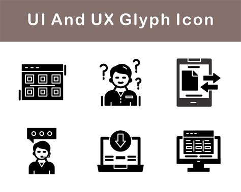 UI And UX Vector Icon Set 20268425 Vector Art At Vecteezy