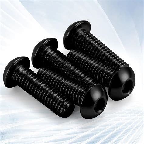 Tornillos De Cabeza De Botón De 14 20 X 1 14 Pulgadas Acabado Negro De