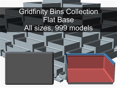 Gridfinity Bins Collection Flat Base Par Max Téléchargez Gratuitement