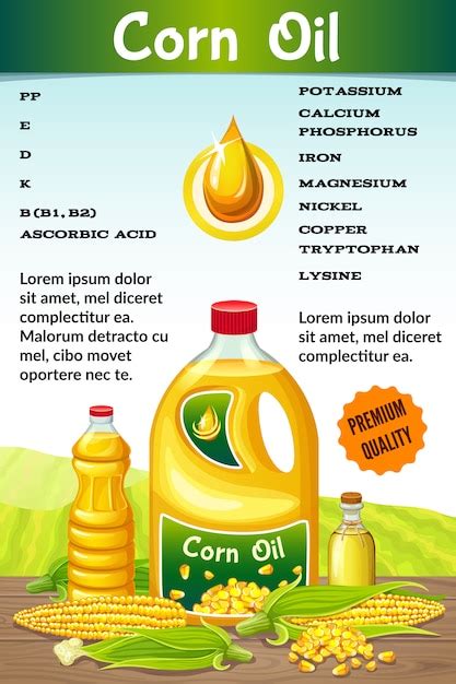 Free Vector Vitamins In Corn Oil
