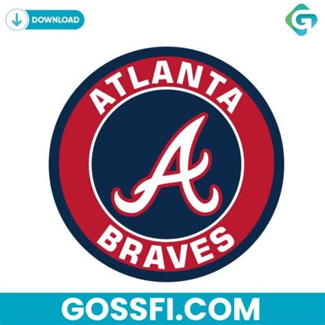 Atlanta Braves Circle Text Logo Svg Digital Download