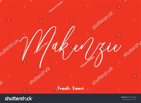 Makenziefemale Name Typescript Cursive Calligraphy On Stock Vector Royalty Free 1875518068