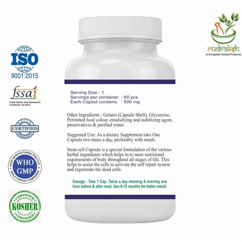 Ayurvedic Stem Cell Cepsule 60 Capsules At ₹ 90bottle In Jaipur Id