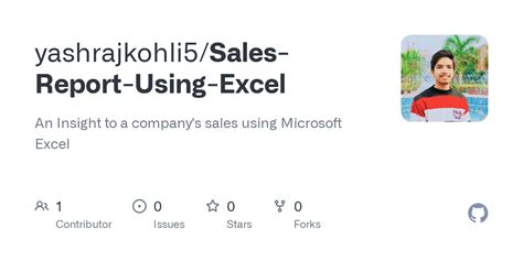 GitHub Yashrajkohli Sales Report Using Excel An Insight To A Company S Sales Using Microsoft