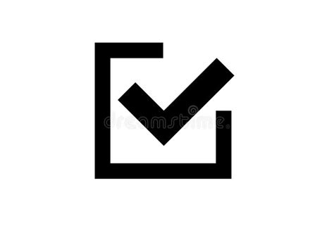 Black Checkmark In Square Checkbox Icon Stock Vector Illustration Of Finished Element 365563012