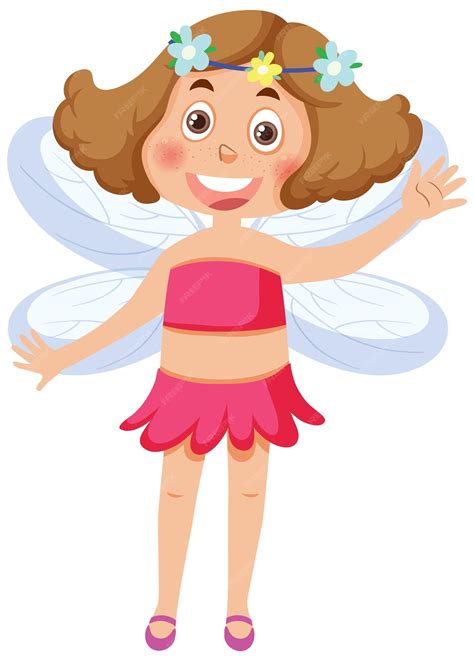 Premium Vector Cute Fairy Cartoon Character Isolated