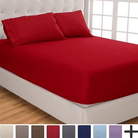 2 Fitted Sheets Pillowcase Set Split King Adjustable Bed Set