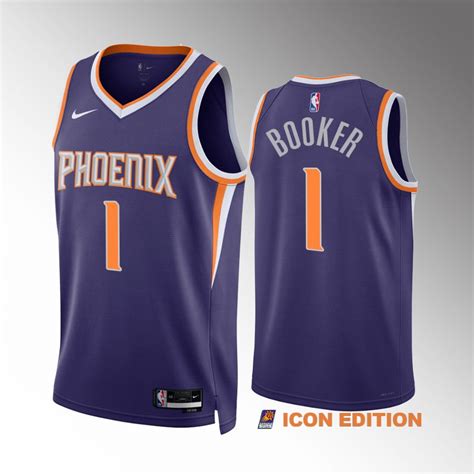 Devin Booker 2022 23 Phoenix Suns Purple 1 Icon Edition Jersey