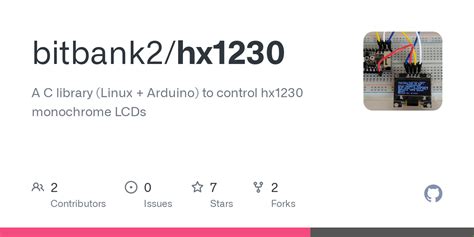 Github Bitbank2hx1230 A C Library Linux Arduino To Control