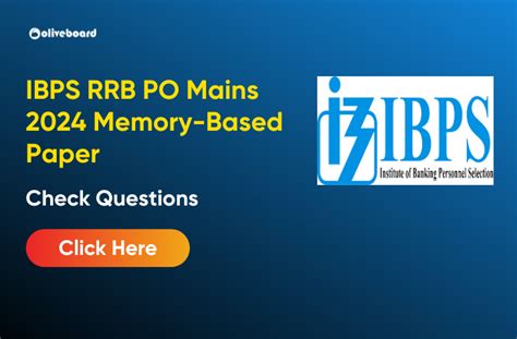 Ibps Rrb Po Mains 2024 Memory Based Paper