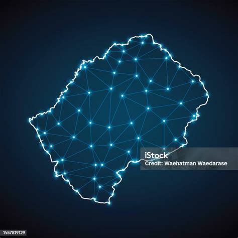 다각형 와이어 프레임 낮은 폴리 메쉬에서 레소토의지도 0명에 대한 스톡 벡터 아트 및 기타 이미지 0명 3차원 형태 가리키기 Istock