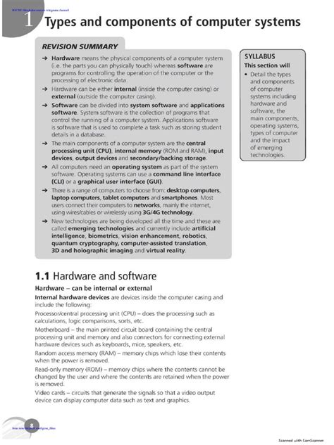 Igcse Ict Chapter 1 2 3 Notes Pdf
