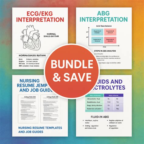 The Ecg Ekg Abg Fluids And Electrolytes Nursing Resume Job Guide Bundle Nursing Ace