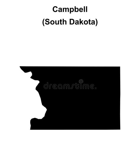 Campbell Outline Map Stock Vector Illustration Of Counties 361758259