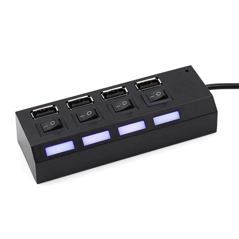 GOOJODOQ 4 Port Mini USB Hub 2 0 USB Splitter Adap Grandado