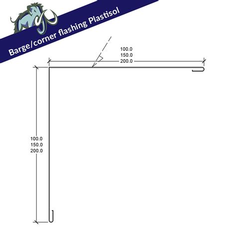 Bargecorner Flashing Plastisol 200mm X 200mm X 3m Sbm Cladding