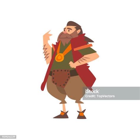 야만인 지도자 전통 의상 벡터 일러스트레이카에서 중세 역사 만화 캐릭터 고대의에 대한 스톡 벡터 아트 및 기타 이미지 고대의 군사 귀여운 Istock