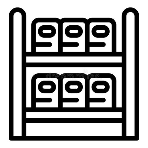 Factory Warehouse Icon Outline Vector Industry Work Stock Vector Illustration Of Factory