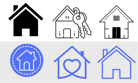 House Logo Set Vector Design Illustration 24507662 Vector Art At Vecteezy