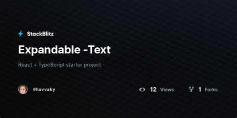Expandable Text Stackblitz