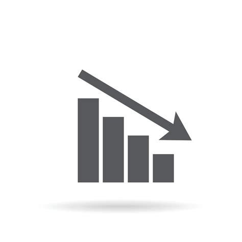 Decreasing Graph Icon Vector Isolated On White Background Decrease