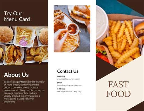 Free Custom Printable Food Brochure Templates Canva