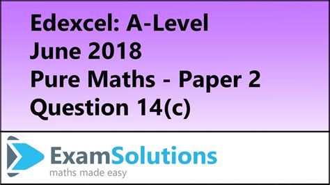 Edexcel Maths Past Papers A Level Pure