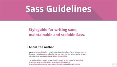 Introducing Sass Guidelines Kitty Giraudel