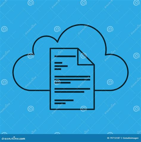Cloud Computing Data Storage Stock Illustration Illustration Of Service File 79713187