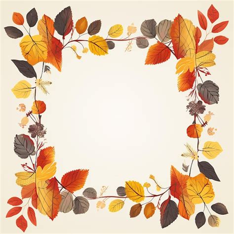 Premium Photo Autumn Leaves Plant Frame Vector
