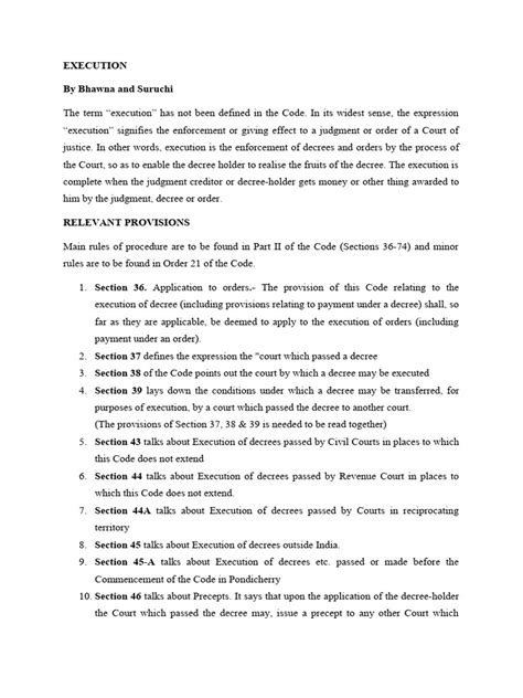 Execution Cpc Pdf Lawsuit Judgment Law