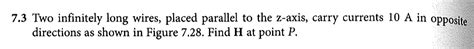 Solved Two Infinitely Long Wires Placed Parallel To The