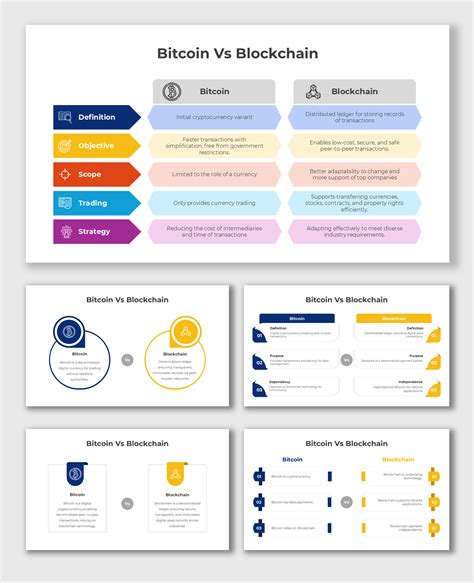 Bitcoin Vs Blockchain Powerpoint And Canva Template