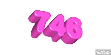 746 Number Animated  Logo Designs
